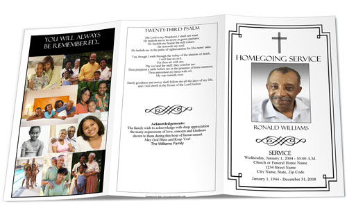 Christian Funeral Programs Sample Funeral Program Christian 